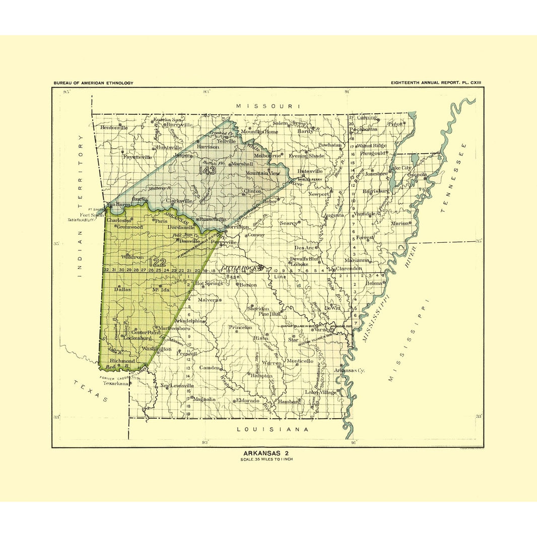 Arkansas Historical City Map Prints | Vintage City Maps – Maps of the Past
