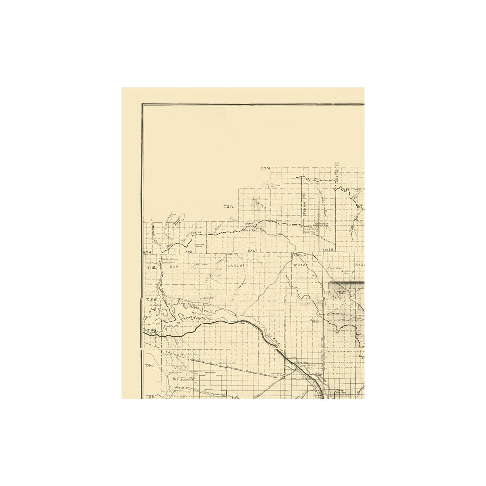 Historic County Map - Graham County Arizona - Firth 1935 - 23 x 29.44 ...