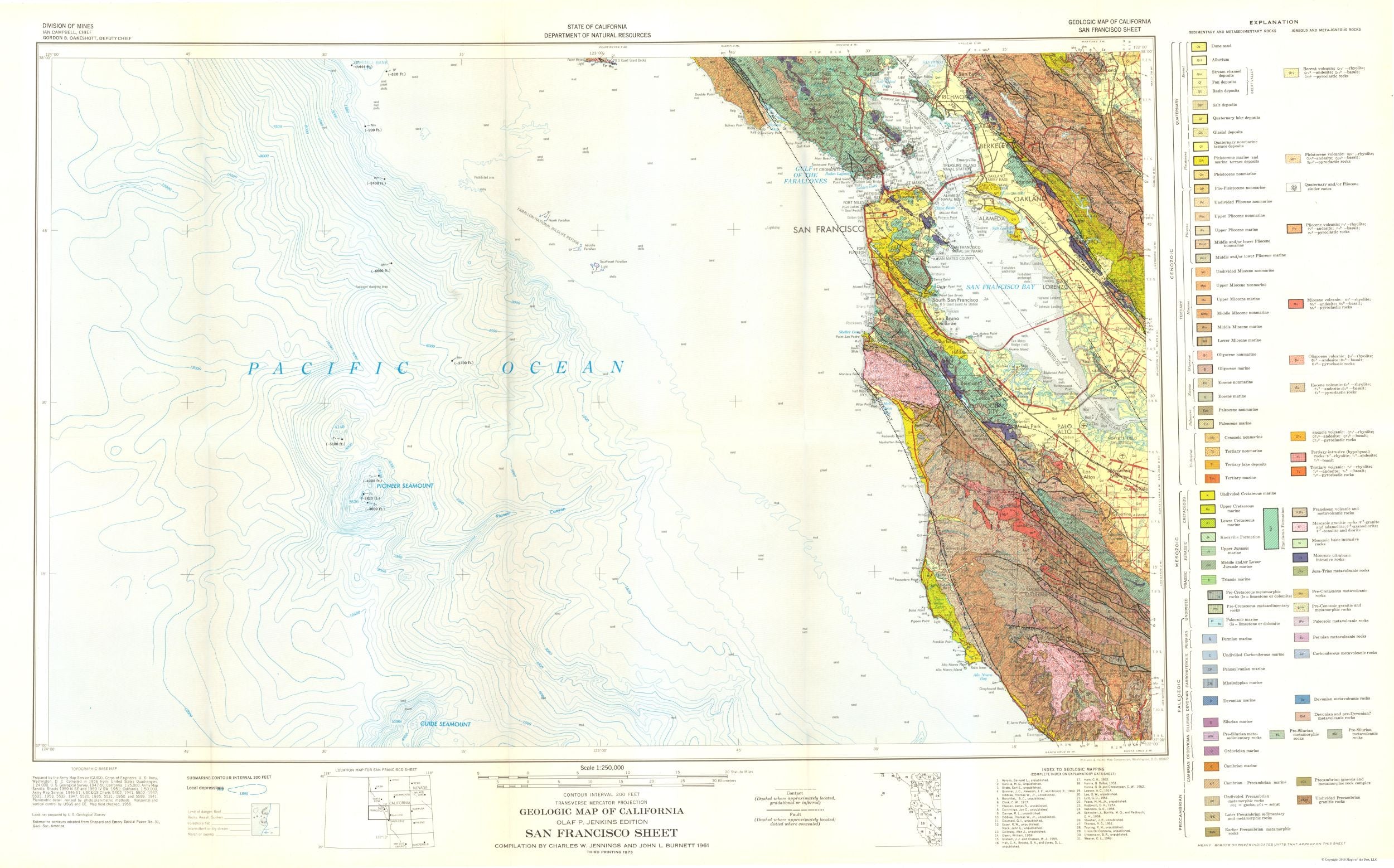 Historic Mine Map - San Francisco California Mines Sheet - Jennings 19 ...
