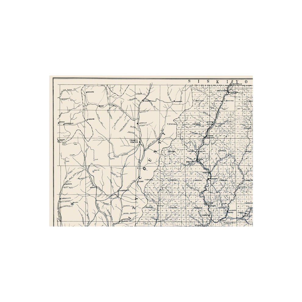 Historic County Map - Shasta County California - Denny 1904 - 31 x 23 ...