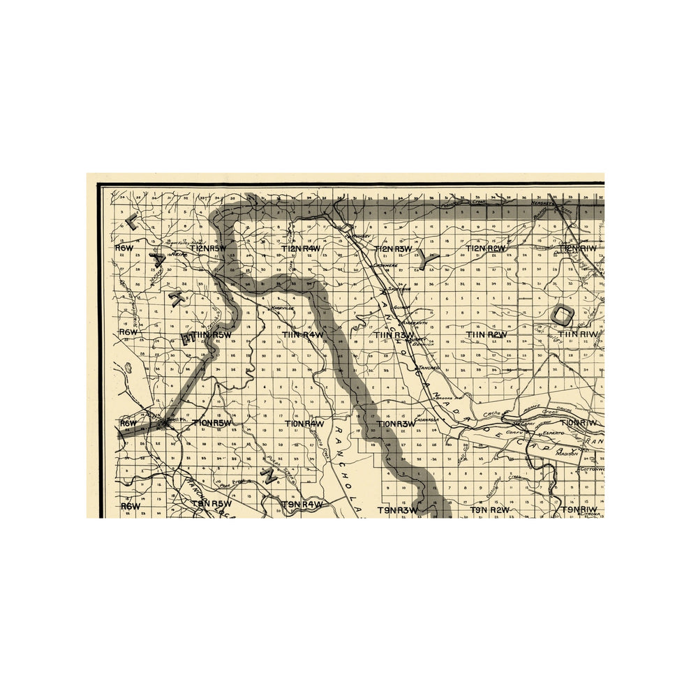 Historic County Map - Yolo County California - Weber 1914 - 34.5 x 23 ...