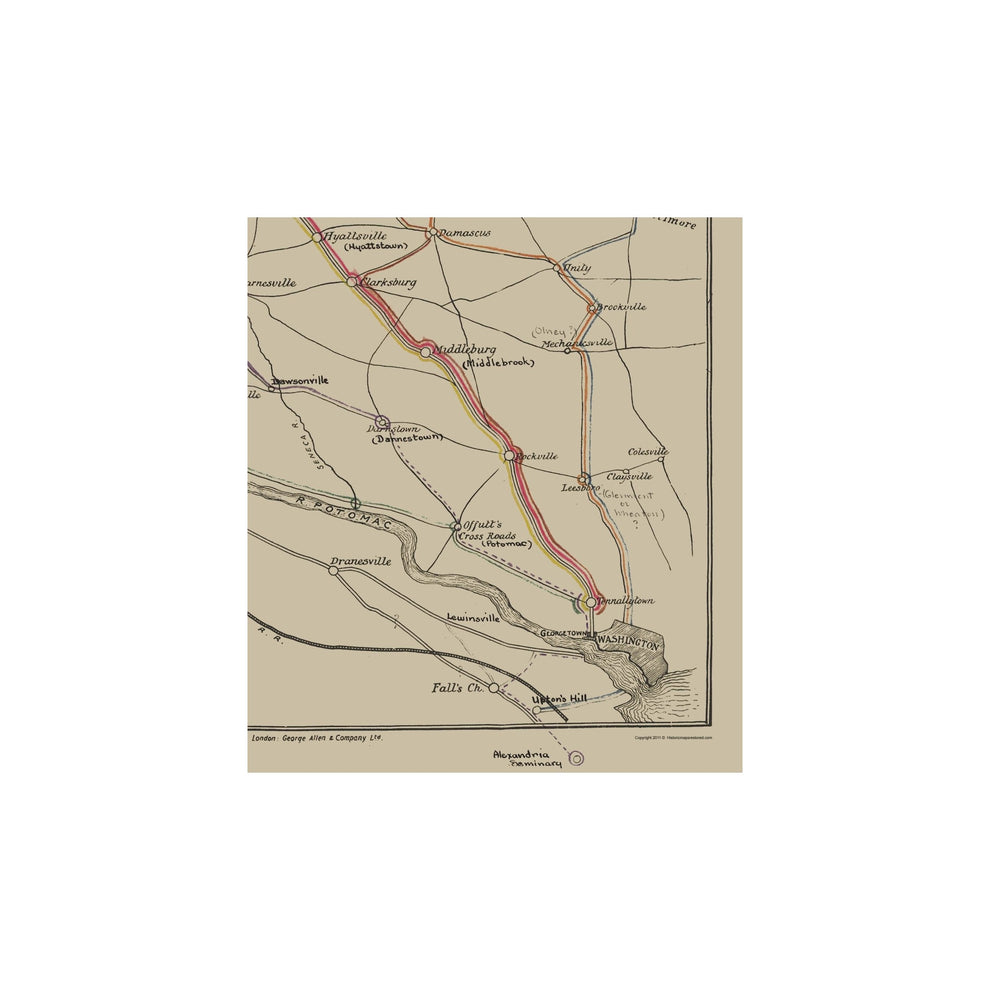 Historical Civil War Map - Maryland Campaign - Sheppard 1862 - 23 x 25 ...