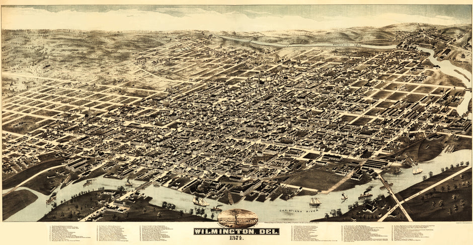 Old Panoramic Maps - Delaware – Maps of the Past