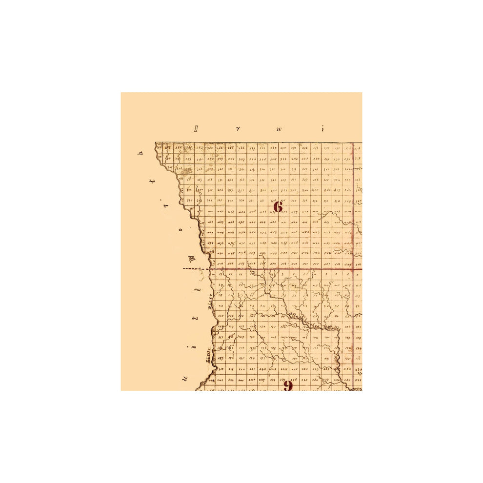 Historic County Map - Berrien County Georgia - Green 1868 - 23 x 28.44 ...