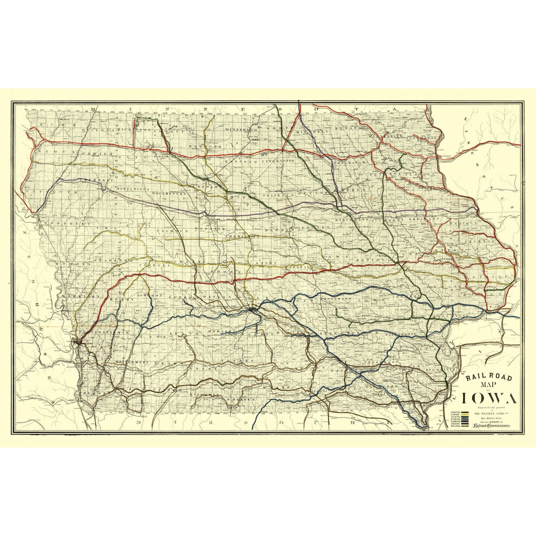 Old Railroad Maps - Iowa – Maps of the Past