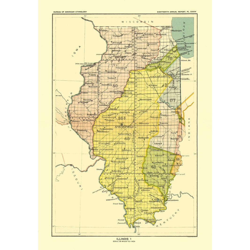 Illinois Historical City Map Prints | Vintage City Maps – Maps of the Past