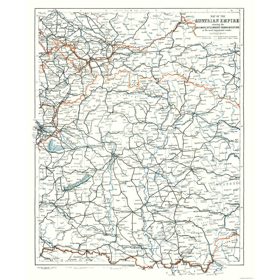Old Railroad Maps - Austria-Hungary – Maps of the Past
