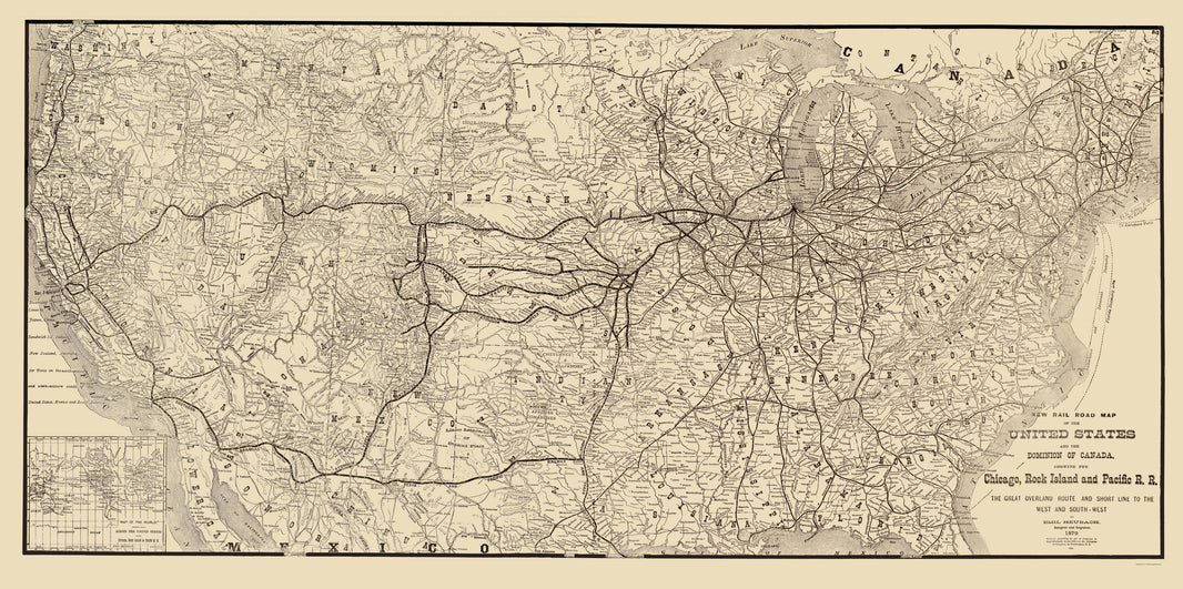 Antique Railroad Map Prints | Historical Railway Maps – Maps of the Past