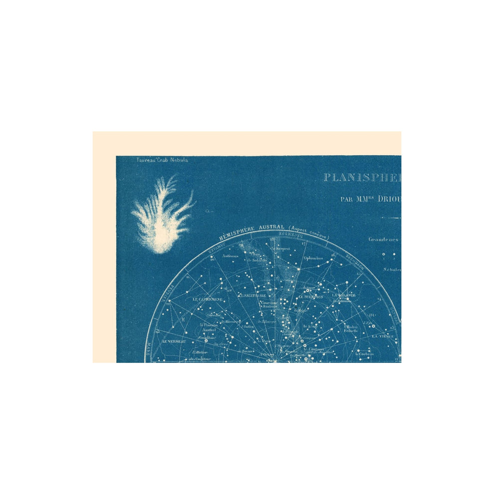 Historic Map - Celestial Planisphere - Drioux 1882 - 30.69 x 23 - Vint ...