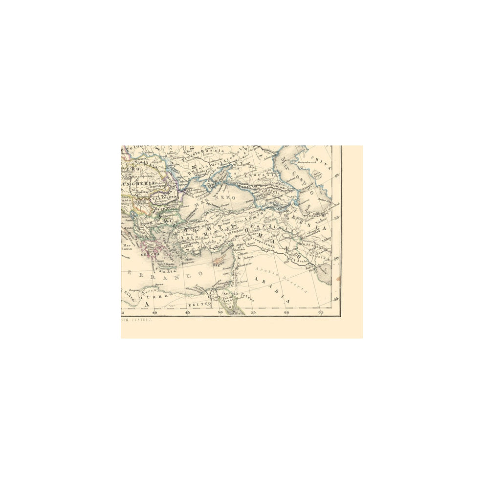 Historic Map - Europe Political Boundaries - Santini 1794 - 28.80 x 23 ...