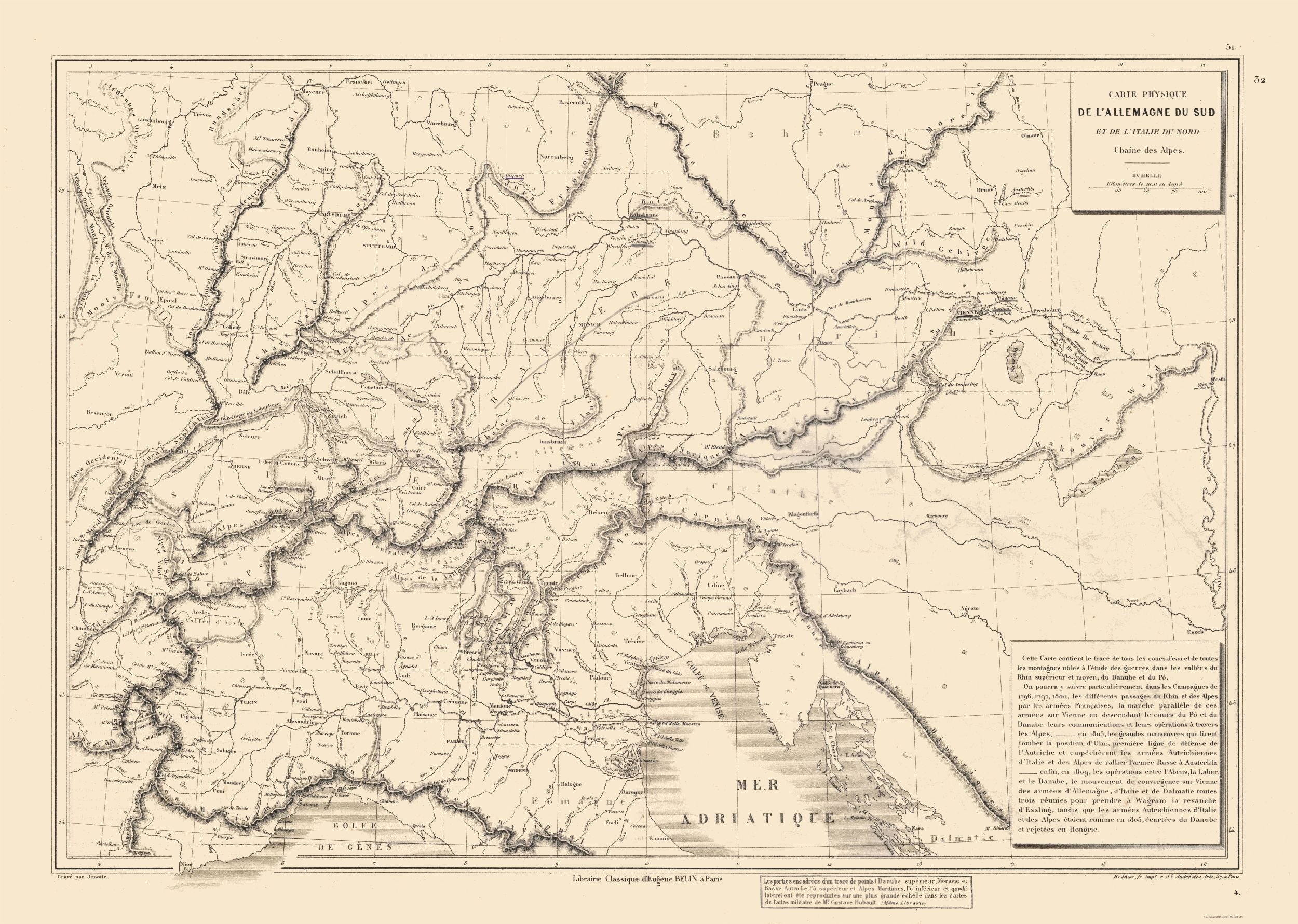 Historic Map - Germany South Italy North - Drioux 1882 - 32.30 x 23 ...
