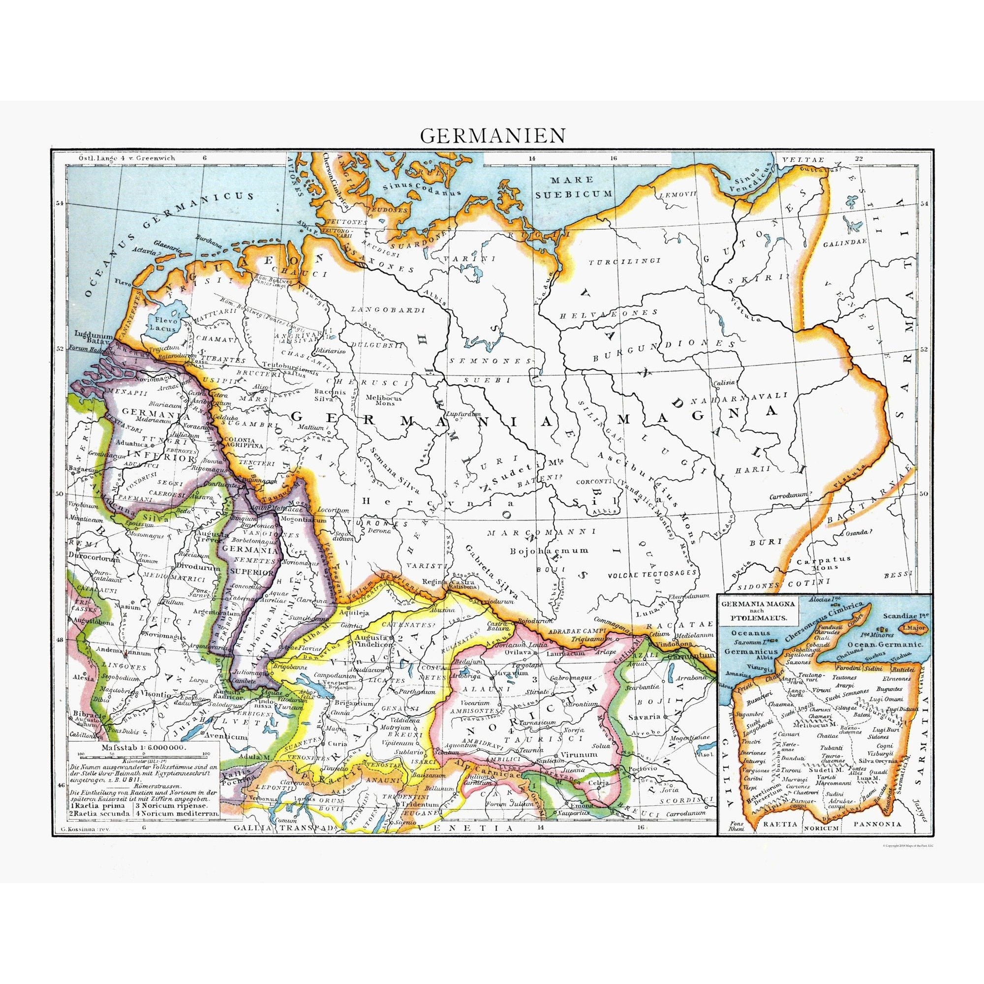 Historic Map - Germany - Droysen 1886 - 28.93 x 23 - Vintage Wall Art ...