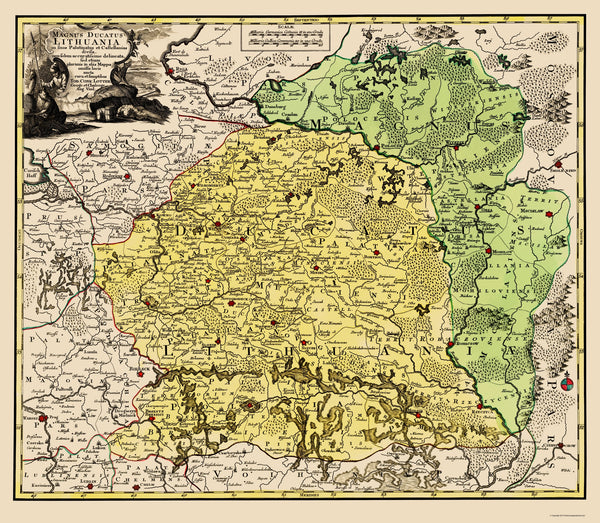 Historic Map - Lithuania Magnus Ducatus Eastern Europe - Ottens 1788 ...