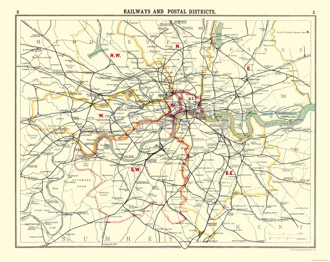 England Antique Railroad Map Prints | Historical Railway Maps – Maps of ...