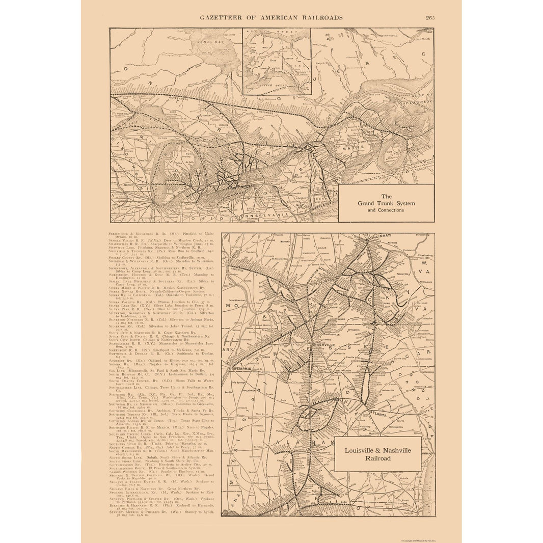 Tennessee Antique Railroad Map Prints | Historical Railway Maps – Maps ...