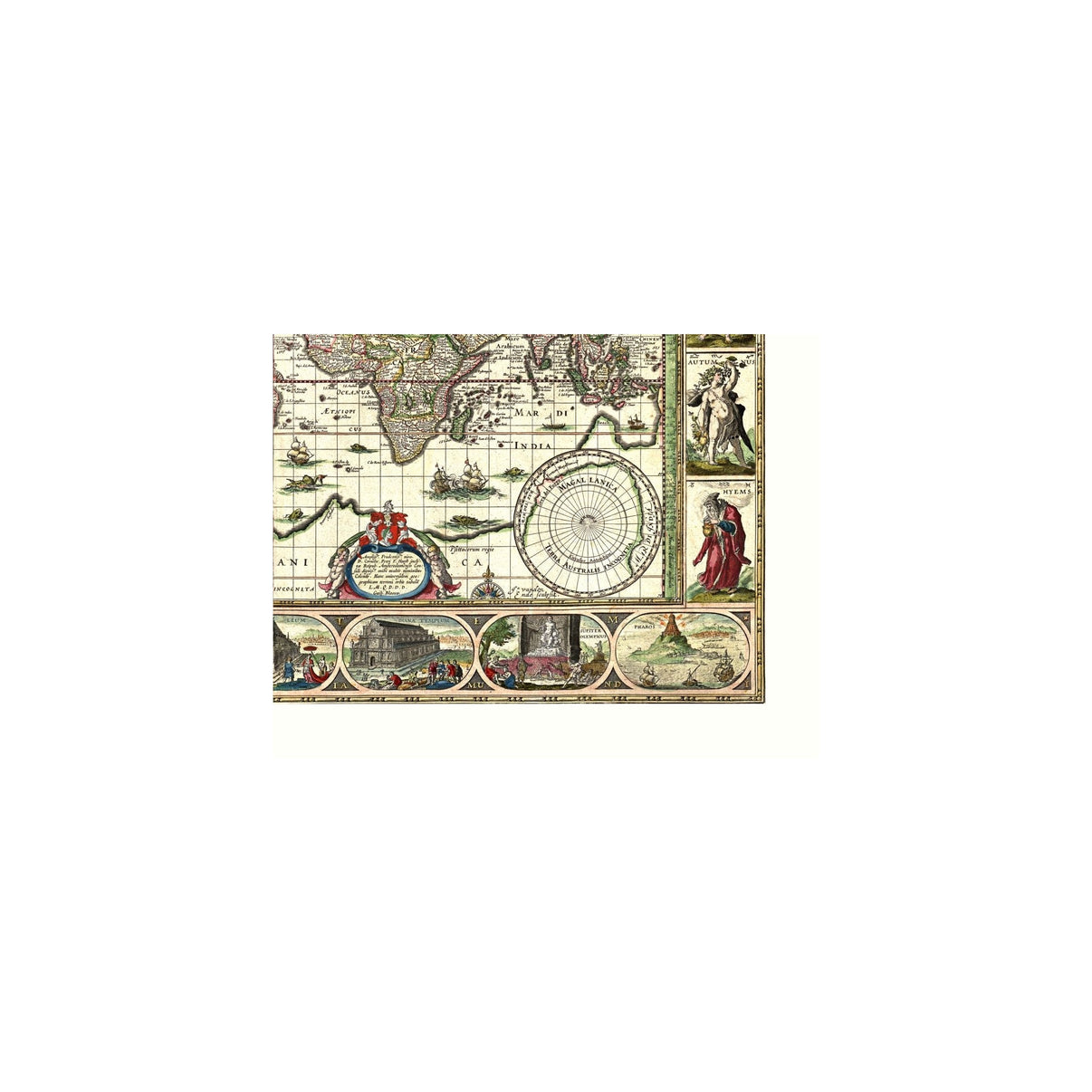 Historic Map - World America 1492 to 1499 - Bleau - 29.60 x 23 - Vinta ...