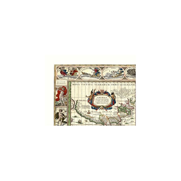 Historic Map - World America 1492 to 1499 - Bleau - 29.60 x 23 - Vinta ...