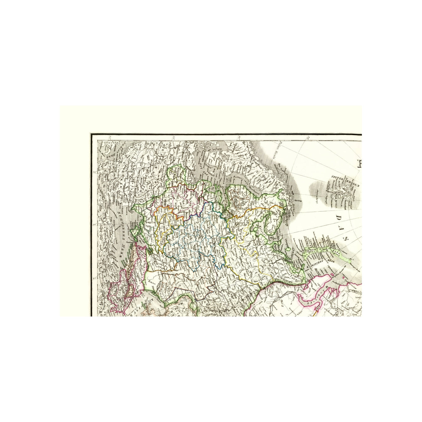 Historic Map - Russian Empire- Weimer 1855 - 23 x 30 - Vintage Wall Ar ...