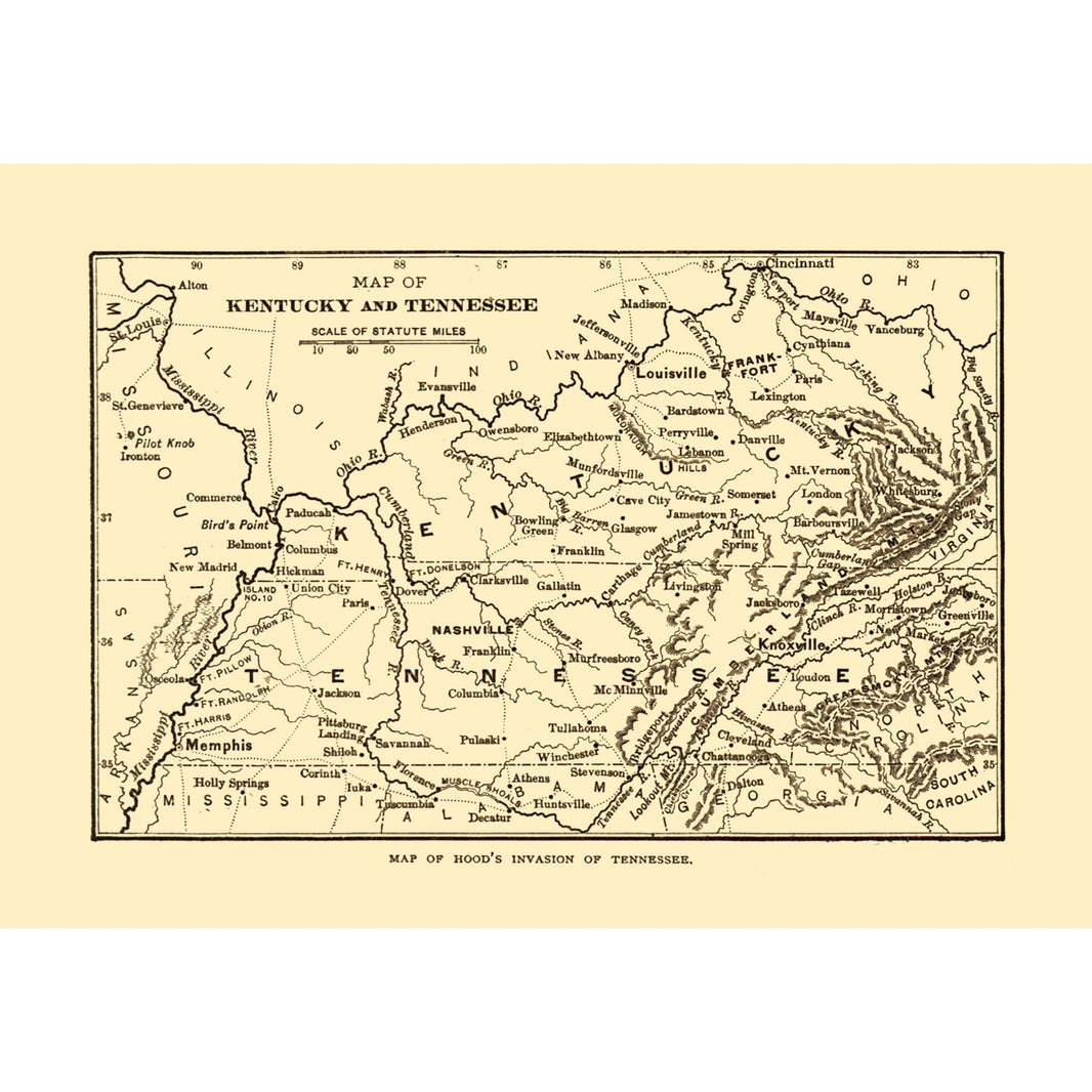 Civil War Maps - Tennessee – Maps of the Past