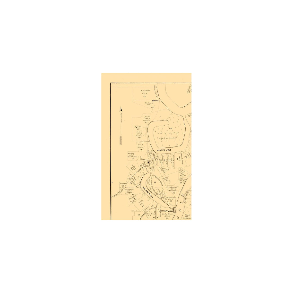 Historic County Map - Carrol Parish Louisiana - McFarland 1860 - 23 x ...