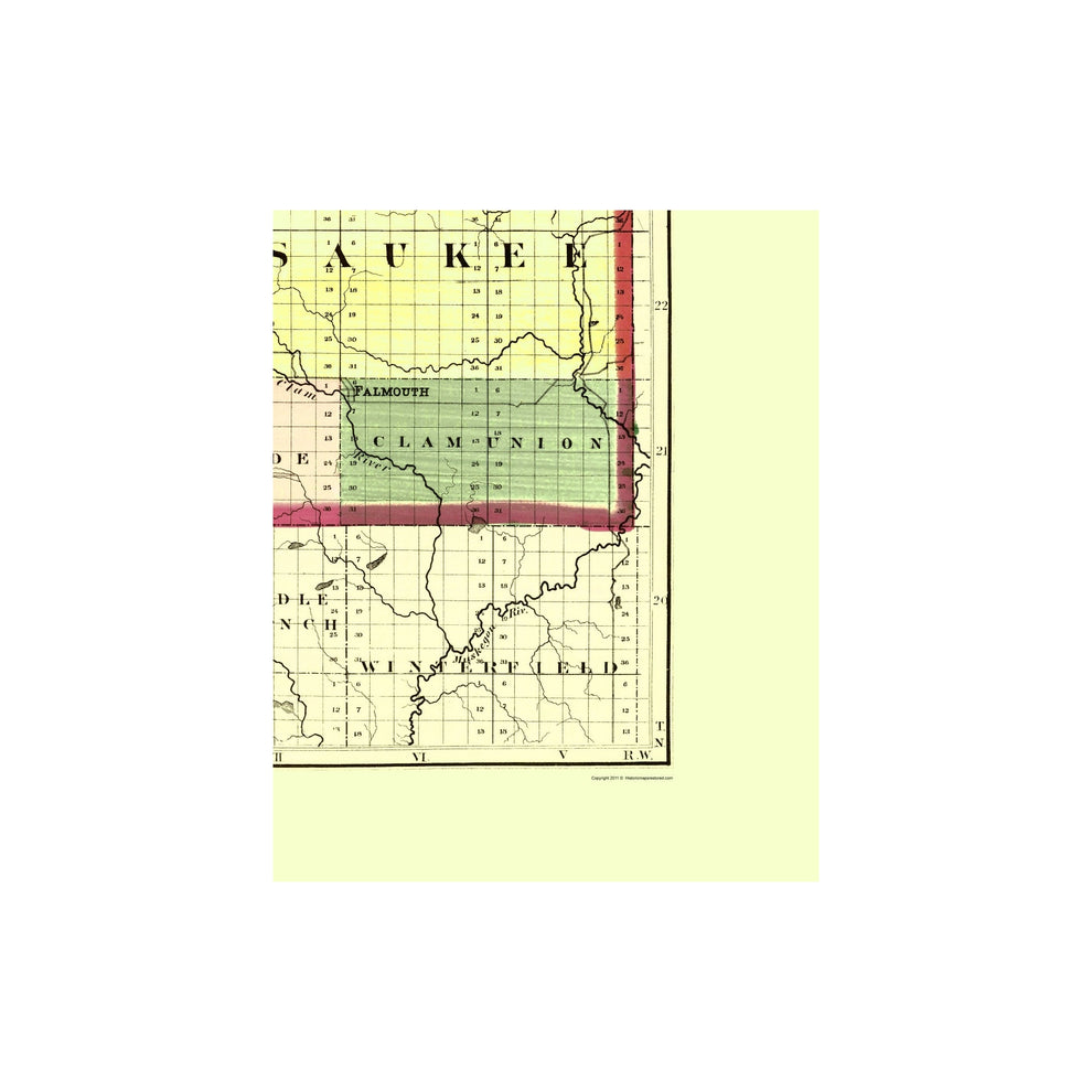 Historic County Map - Missaukee County Michigan - Walling 1873 - 23 x ...