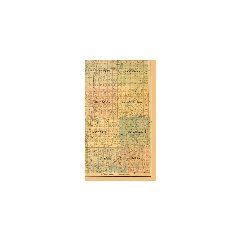 Historic County Map - Todd County Minnesota - Budgett 1890 - 23 x 39.1 ...