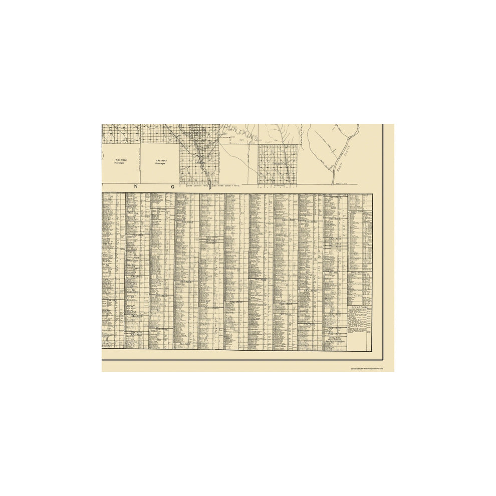 Historic County Map - Carbon County Montana - Gibson 1912 - 27.19 x 23 ...