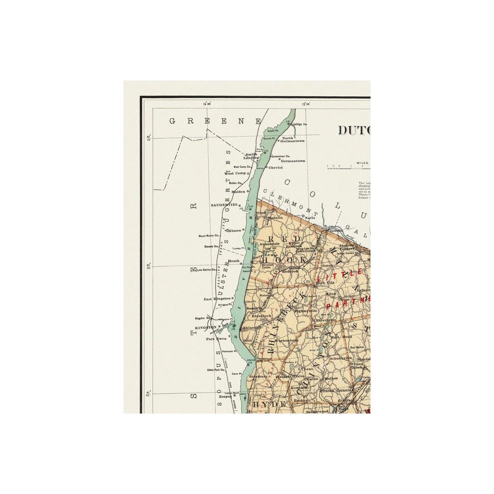 Historic County Map - Dutchess County New York - Bien 1895 - 23 x 31 ...