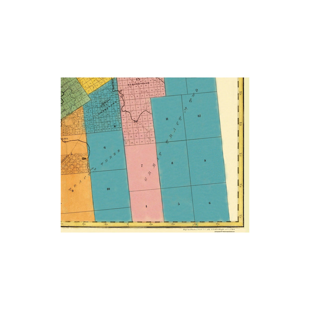 Historic County Map - St. Lawrence County New York - Burr 1829 - 28 x ...