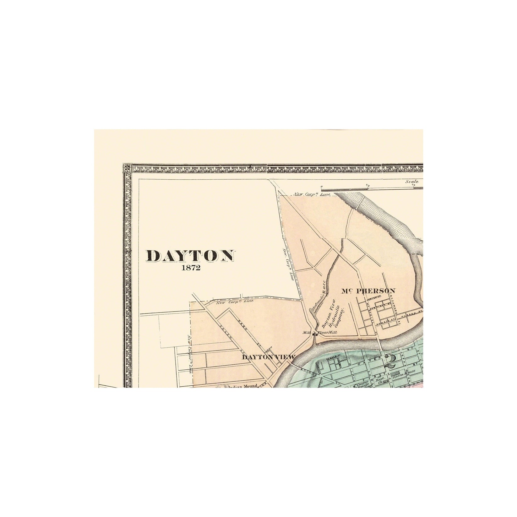 Historic City Map - Dayton Ohio - Walling 1876 - 29.31 x 23 - Vintage ...