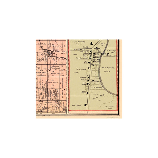 Historic City Map - Strongsville Ohio - Titus 1876 - Vintage Wall Art ...