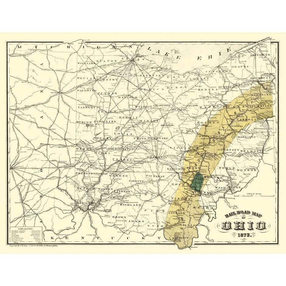 Old Railroad Maps - Ohio – Maps of the Past