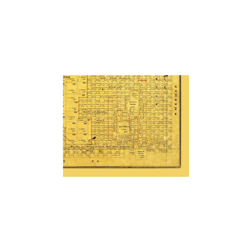 Historic County Map - Dallam County Texas - Beaumont 1889 - 28.51 x 23 ...