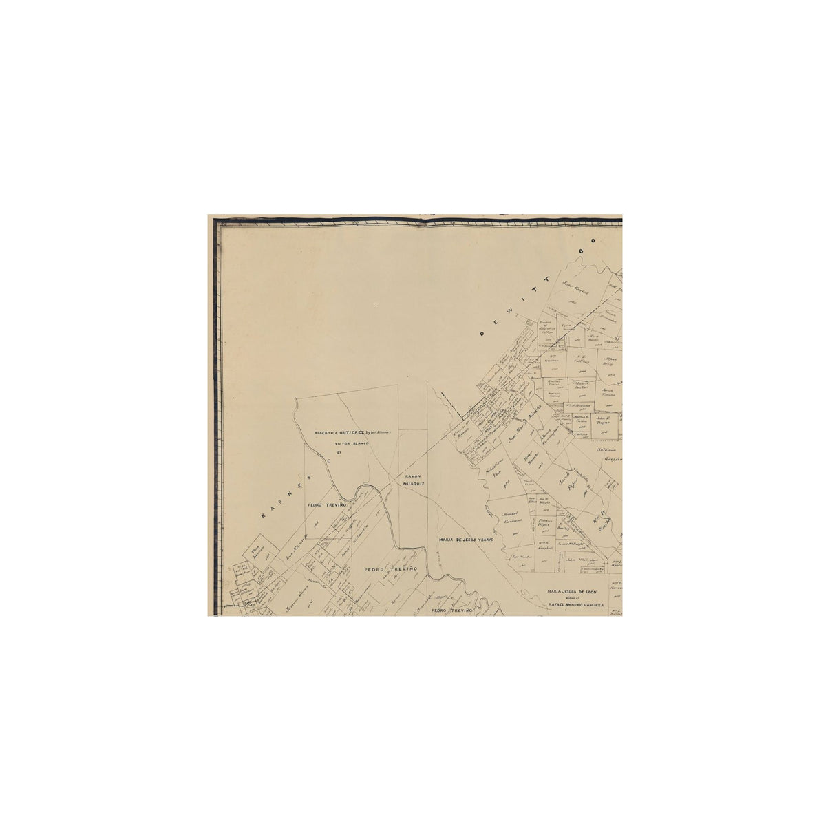Historic County Map - Goliad County Texas - General Land Office 1896 ...