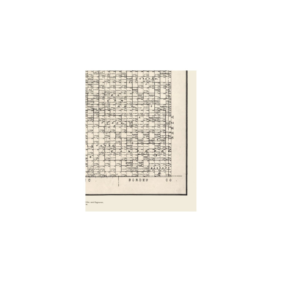 Historic County Map - Lynn County Texas - McGaughey 1891 - 23 x 29.21 ...