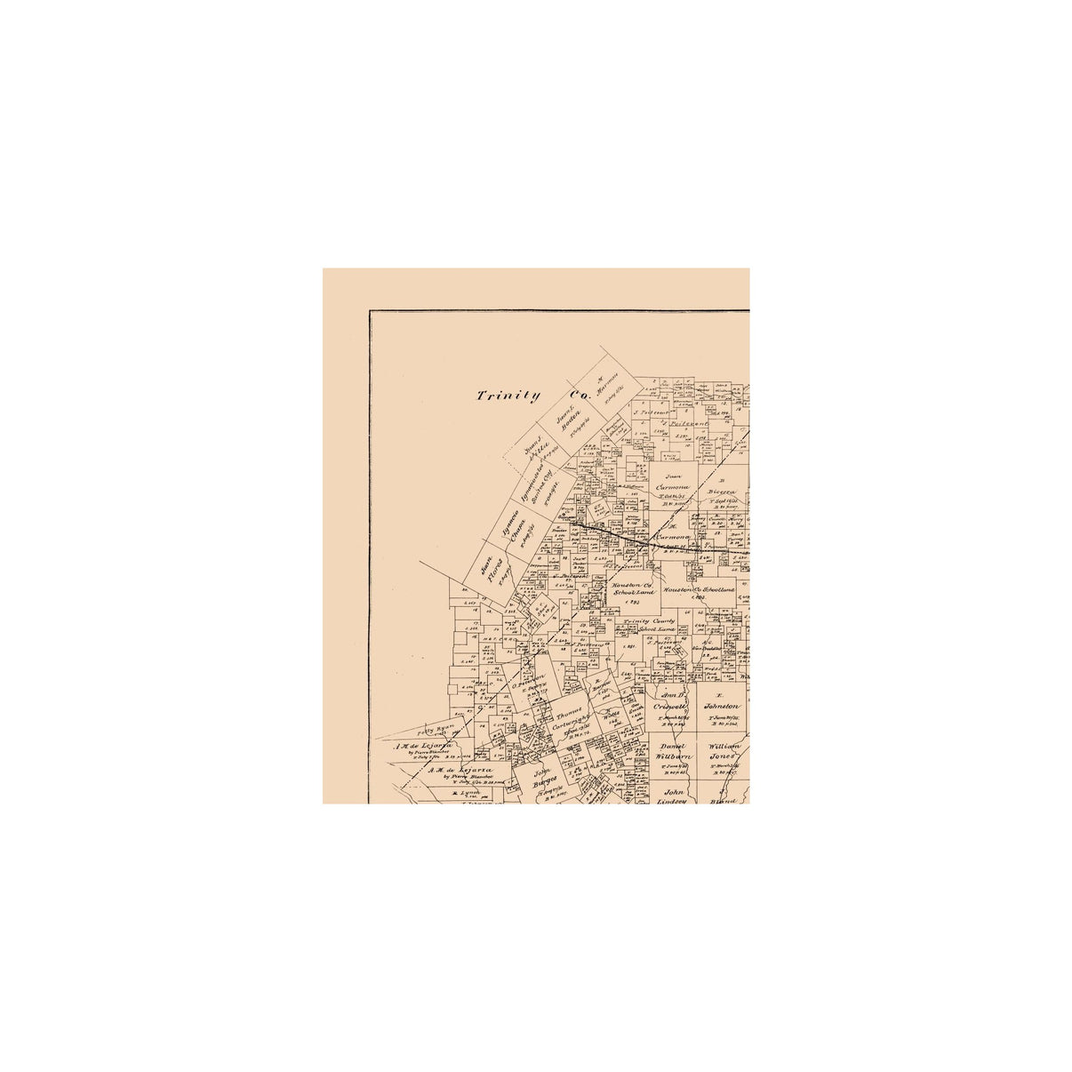 Historic County Map - Polk County Texas - Walsh 1879 - 23 x 28.83 - Vi ...