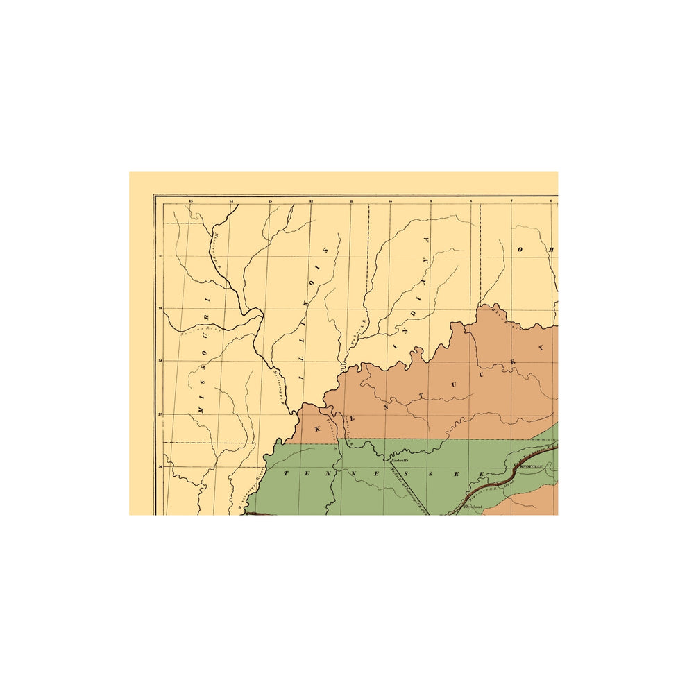 Railroad Map - Orange and Alexandria Railroad - Ackerman 1851 - 23 x 2 ...