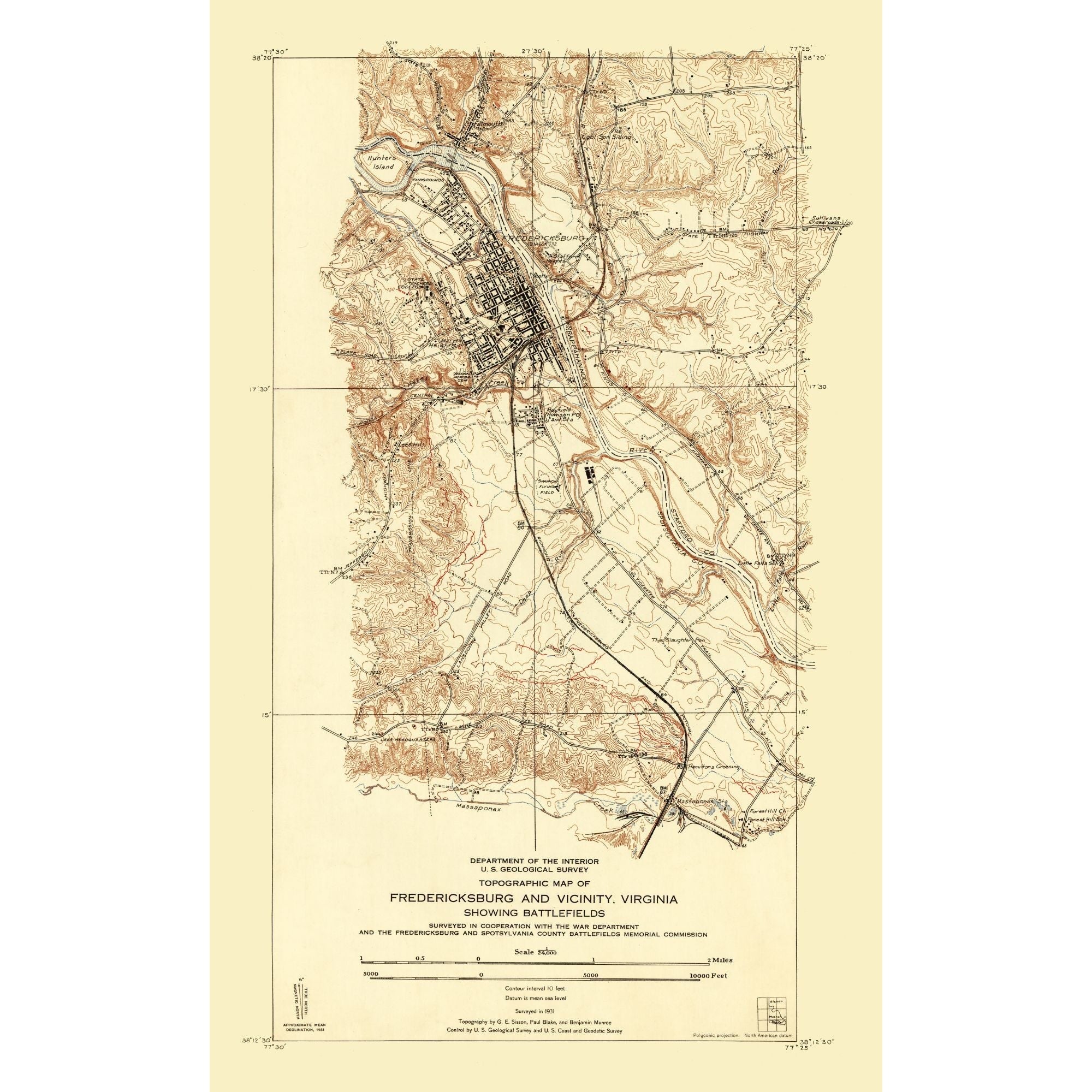 Fredericksburg Va Historical Map Maps Fredericksburg & Spotsylvania