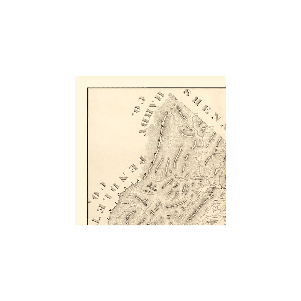 Historic County Map - Rockingham County Virginia - Hotchkiss 1875 - 23 ...