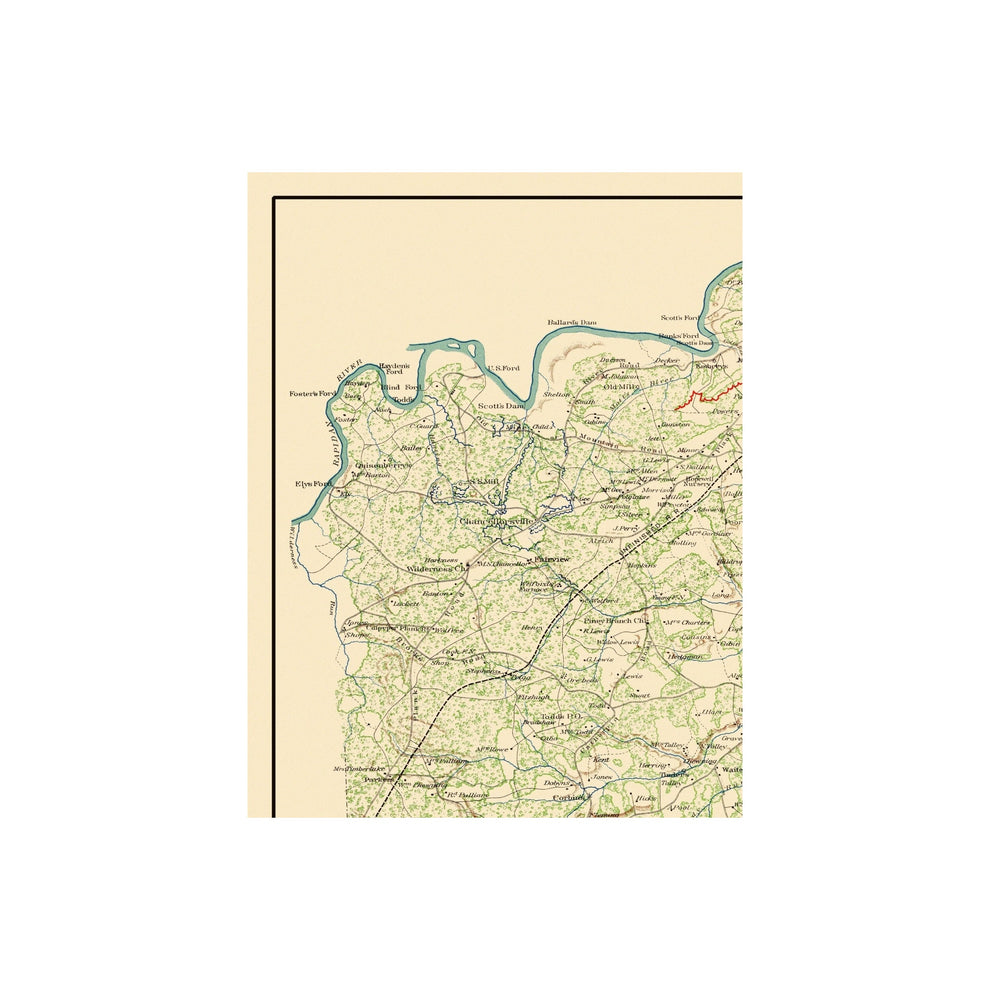 Historic County Map - Spotsylvania County Virginia - Campbell 1863 - 2 ...