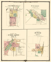 Historic City Map - Tomah Mauston Fox Lake Juneau Wisconsin - Snyder 1 ...