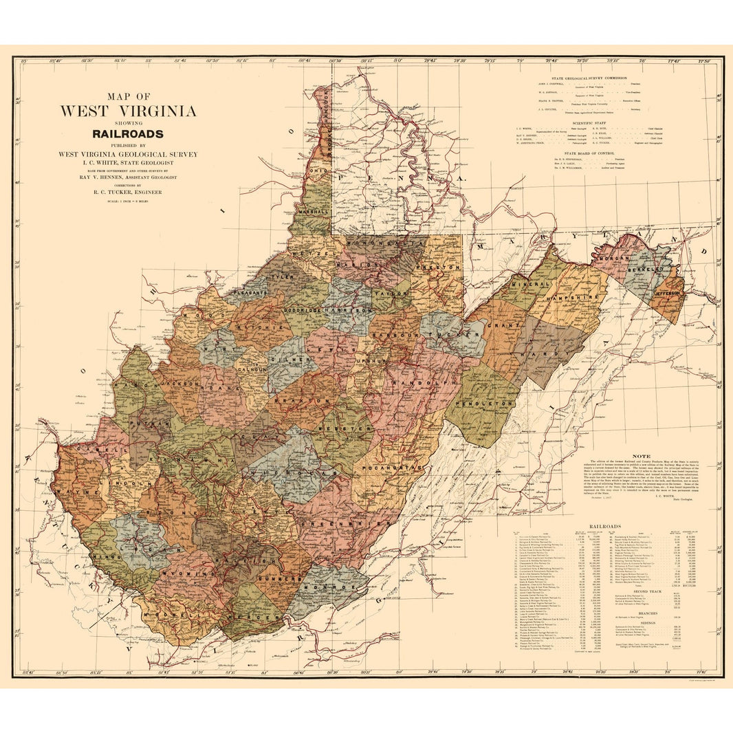 Old Railroad Maps - West Virginia – Maps of the Past