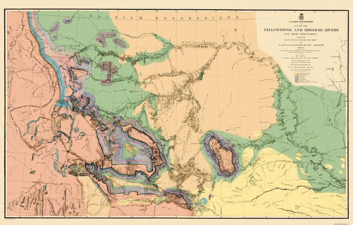 Yellowstone Historical Park Map Prints | Vintage National Park Maps ...